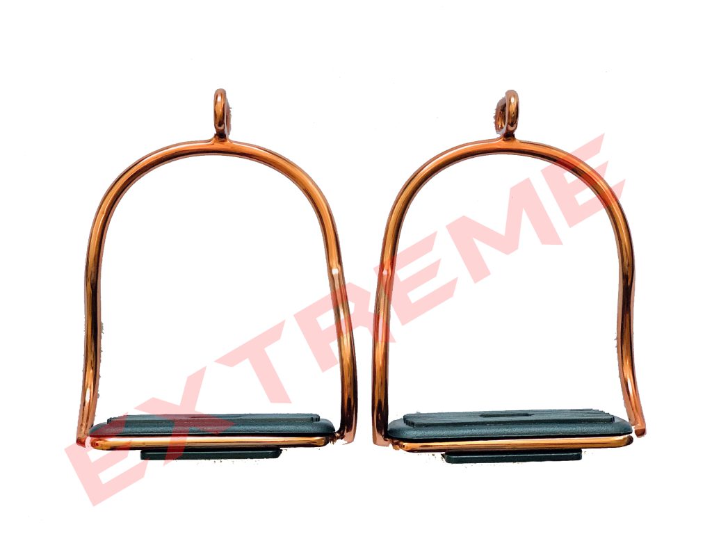 Rose Gold Gloss Double Bend Stirrups - reeceint.co.uk