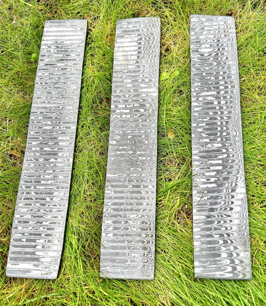 Ladder Pattern Damascus Steel Billet Bar - reeceint.co.uk